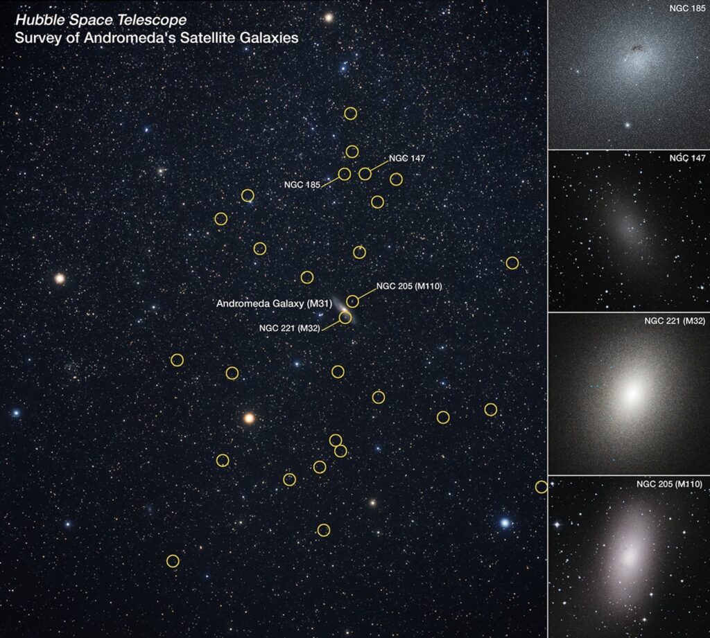 Hubble Study Reveals Unique Evolution of Andromeda's Satellite Galaxies