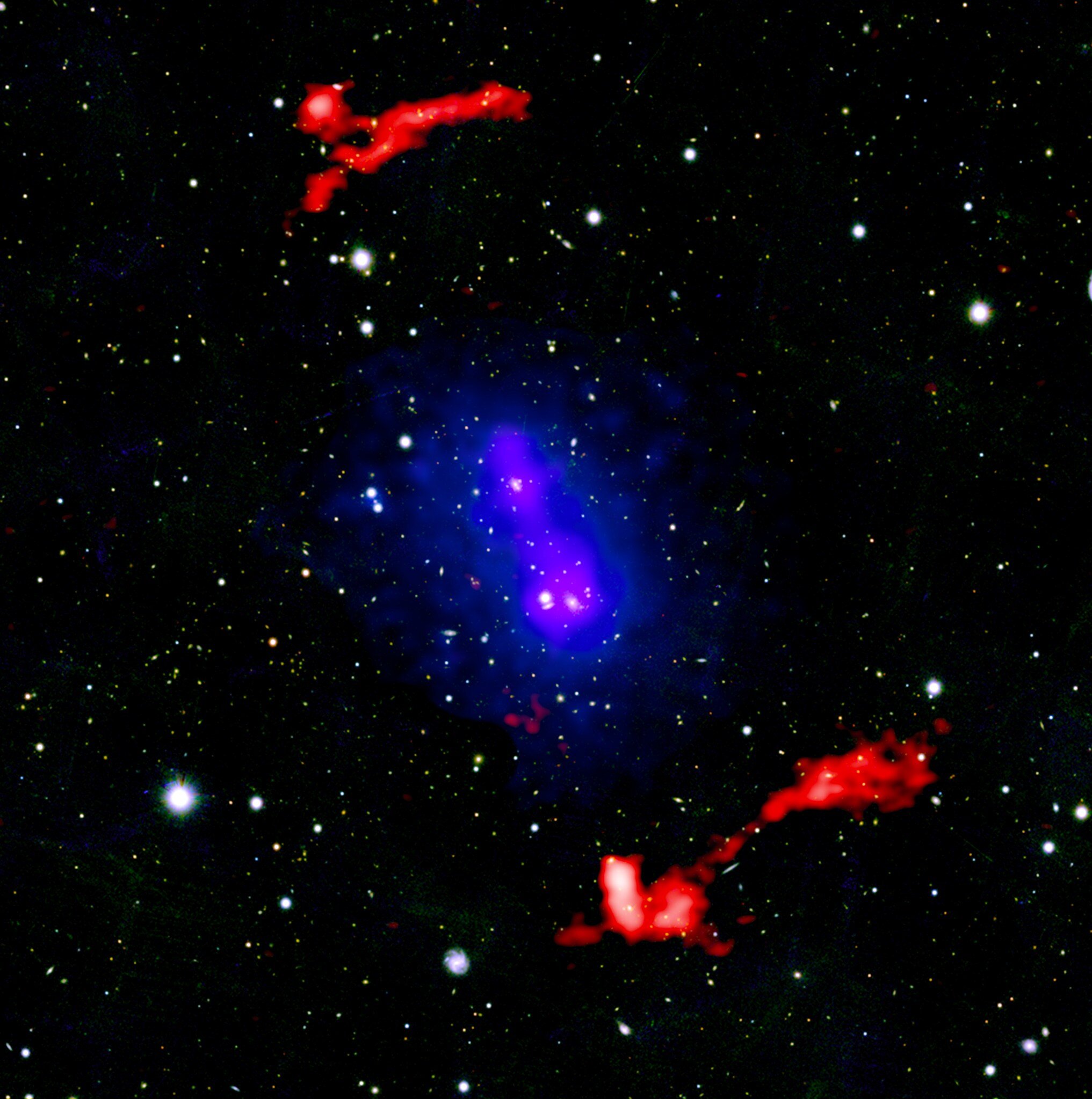 Cosmic Collision Sends Shock Waves Across 11 Million Light-Years