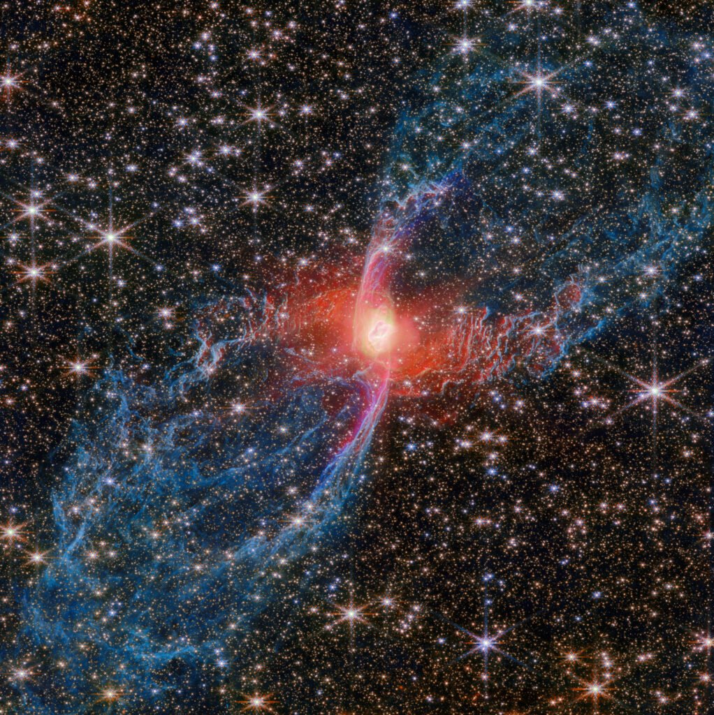 Webb Telescope Finds “Red Spider” in Space — and It’s the Fiery Death ...